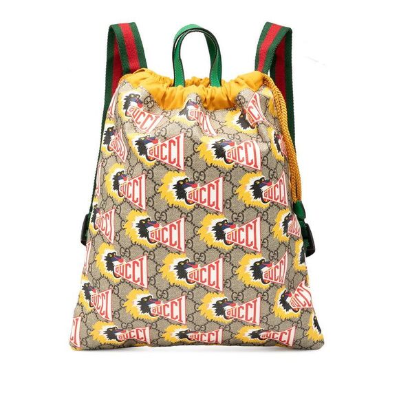 Gucci | Bags | Gucci Gg Supreme Childrens Lion Motif Pvc Leather ...